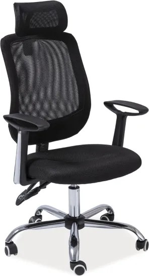 Černé kancelářské křeslo FLEXISEAT Q-118