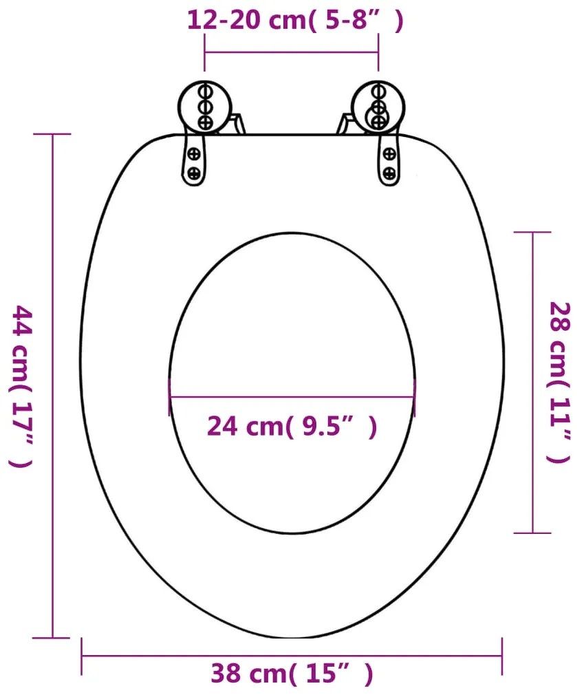 vidaXL Marketos WC sedátko s funkcí pomalého sklápění 2 ks MDF motiv hvězdic