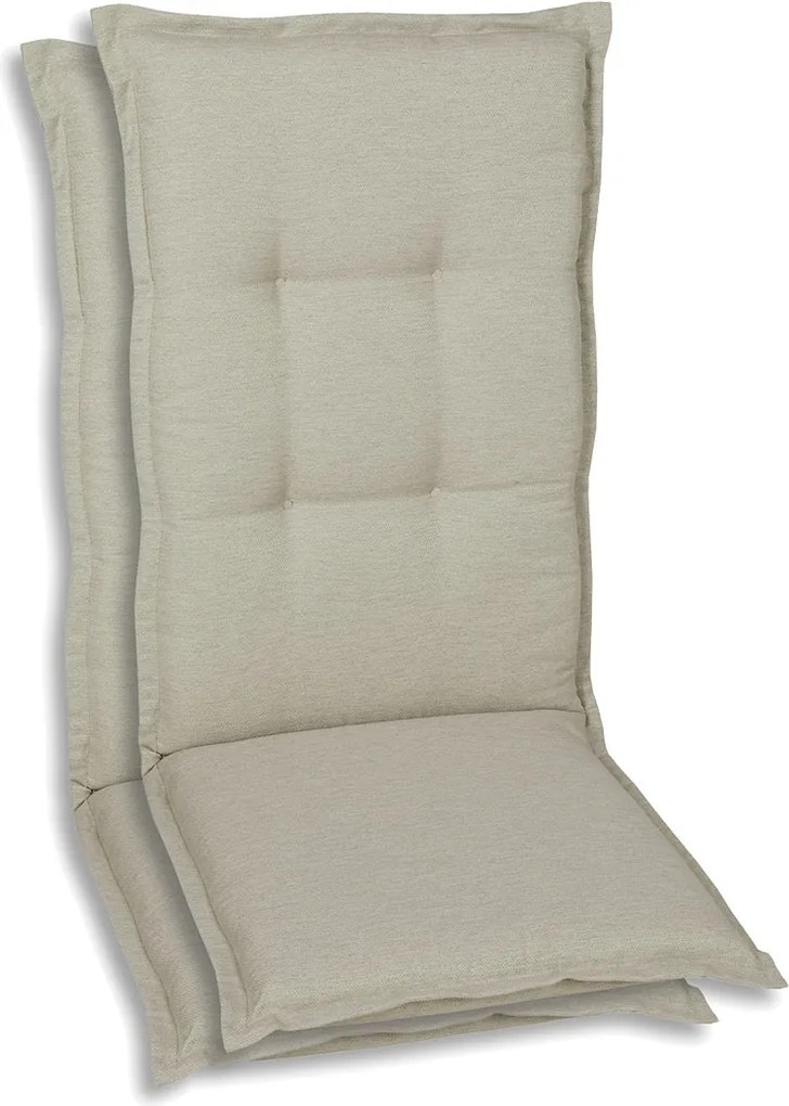 Go-De Textil Sada zahradních podsedáků Uni (vysoká opěrka, 2 kusy, béžová)