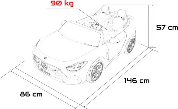 Elektrické autíčko Mercedes Benz GT63 AMG modré