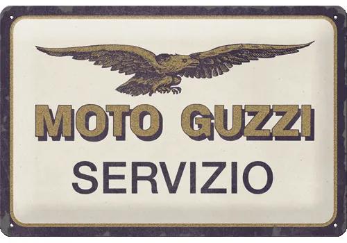 Postershop Plechová cedule: Moto Guzzi Servizio - 30x20 cm