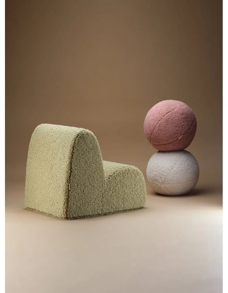 Zelené dětské křesílko z textilie bouclé Cloud – Wigiwama