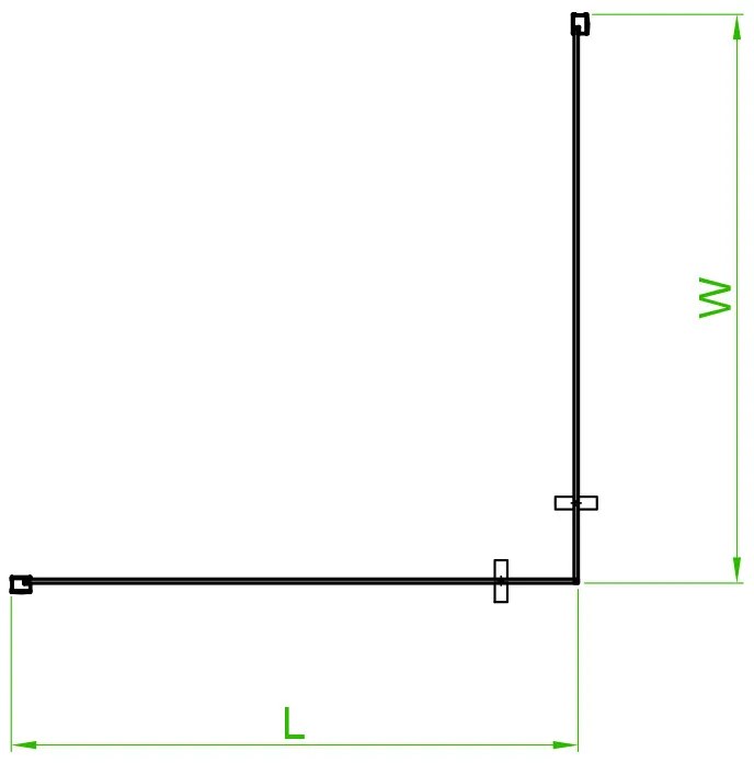 BPS-koupelny Čtvercový sprchový kout HYD-SK30A 80x80 černá/transparent - bez vaničky