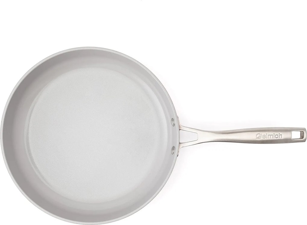 Elmich Nepřilnavá keramická pánev Zen 26 cm - krémově bílá