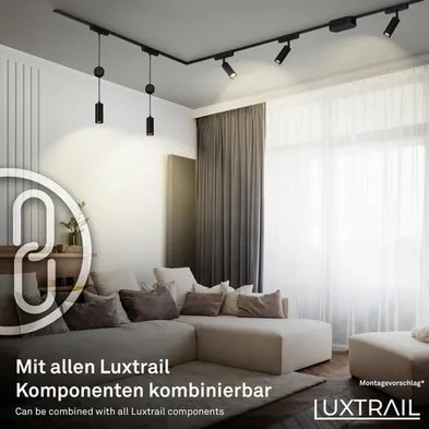 Lištové LED svítidlo BRILONER Luxtrail 48V spot 5W nastavitelné černá 8031015