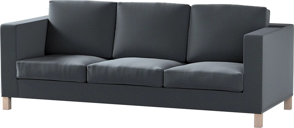 Potah na pohovku IKEA  Karlanda 3-místná nerozkládací, krátký barva šedá látka sametová