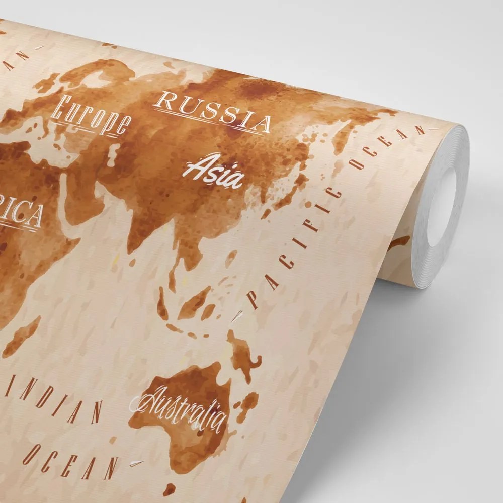 Samolepící tapeta mapa světa v retro provedení