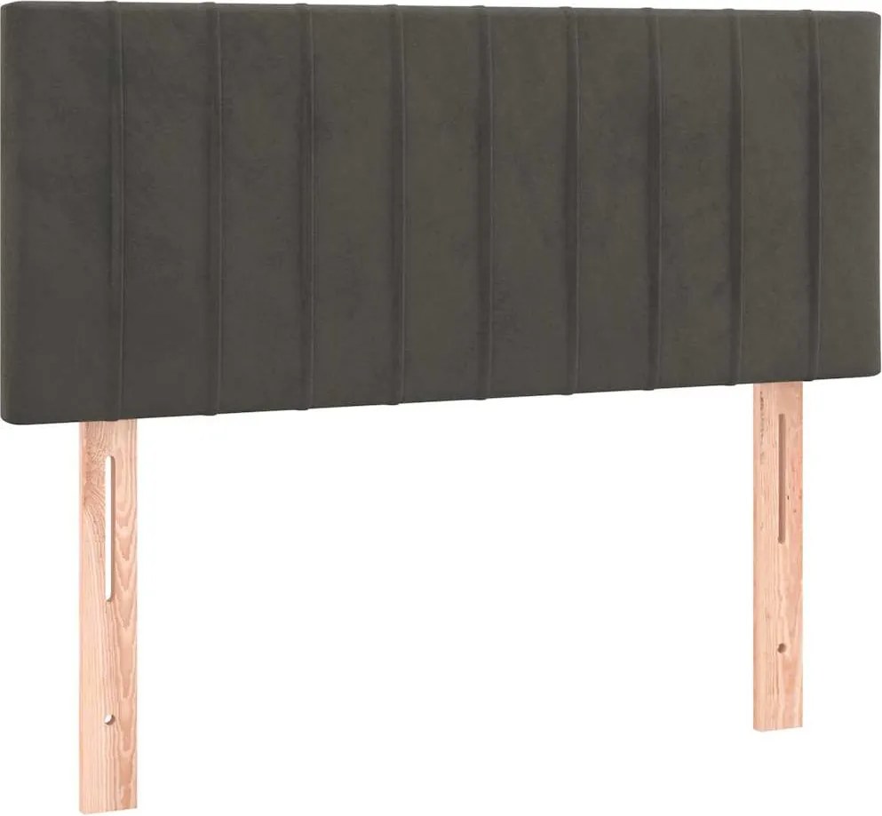 Box spring postel s matrací tmavě šedá 80 x 200 cm samet 3131046