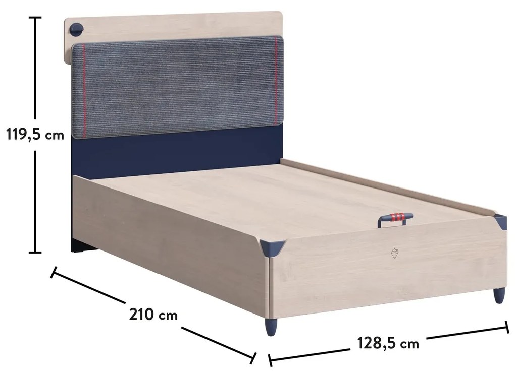 Čilek Postel s úložným prostorem vyklápěcí LINE 120x200 cm Trio