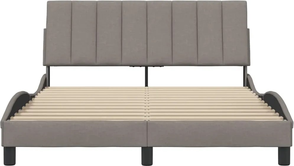 Rám postele bez matrace Hanko taupe 140 x 190 cm textil 3310388