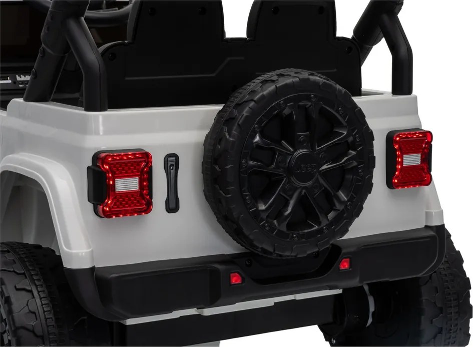 LEAN CARS Akumulátorové vozidlo Jeep Rubicon DK-JWR558 24 V, bílé