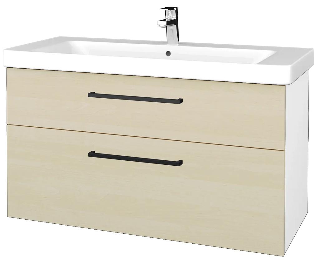 Dřevojas Koupelnová skříň Q MAX SZZ2 105 Varianta: N01 Bílá lesk / Úchytka T02 / IND Individual