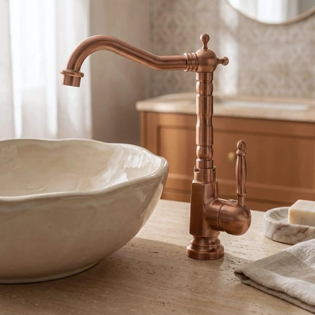 Rea Bona Old, vysoká dřezová baterie h-285, měděná matná, REA-B6528