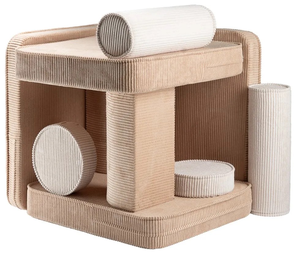 Světle hnědá manšestrová dětská pohovka 132 cm Settee – Wigiwama