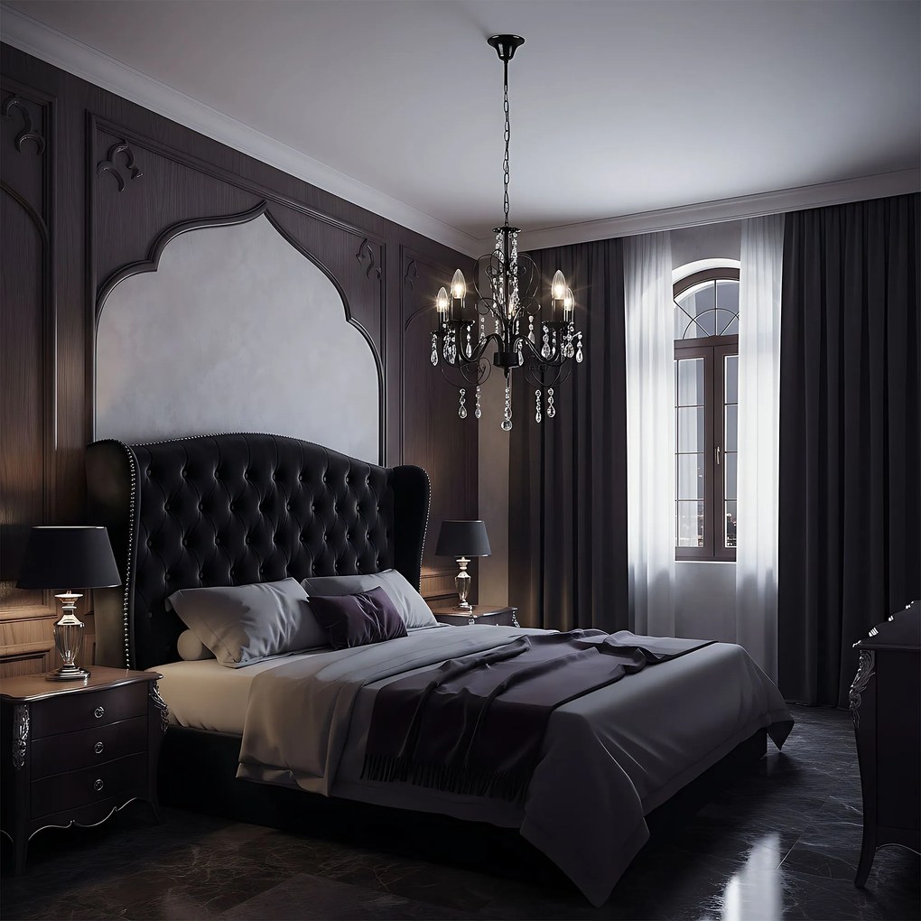 Toolight Rea, Stropní svítidlo EBT010-5CP BLACK, OSW-01245