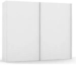 Široká šatní skřín REA Houston up 3 - bílá, střední výplň dveří 12257 - grapphite