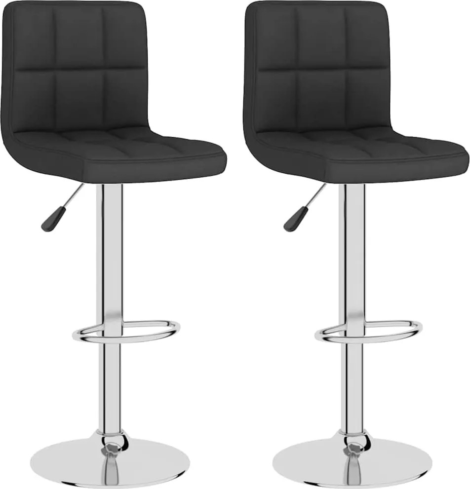 Barové židle 2 ks černé textil 334245