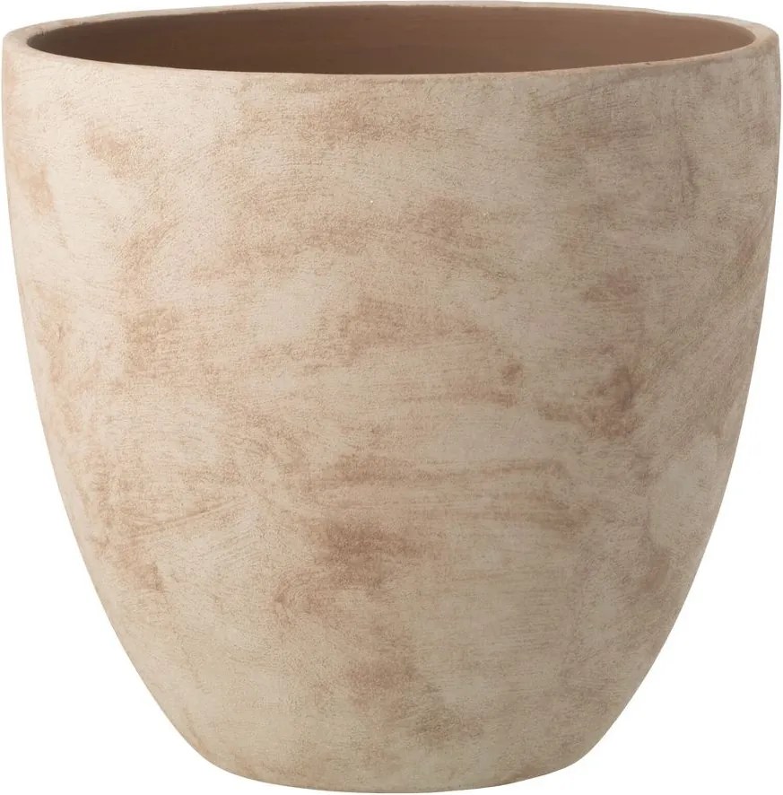 Béžový keramický obal na květináč Larigge XL - Ø 36*34 cm