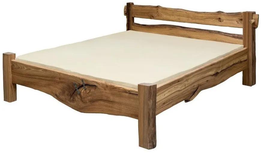 MRAVA, s.r.o. Dvoulůžková postel CORONA - jilm ROZMĚR: 160 x 200 cm