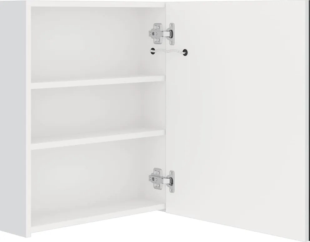 LED koupelnová skříňka se zrcadlem zářivě bílá 50 x 14 x 60 cm 326486