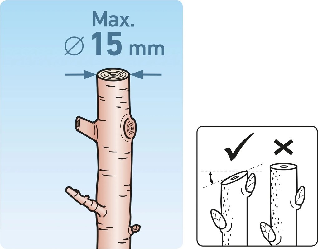 Nůžky zahradnické, 180mm, na stříhání větví do průměru 15mm, HCS, EXTOL PREMIUM