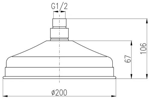 RAV Slezák Hlavová sprcha 20 cm, chrom KS0020