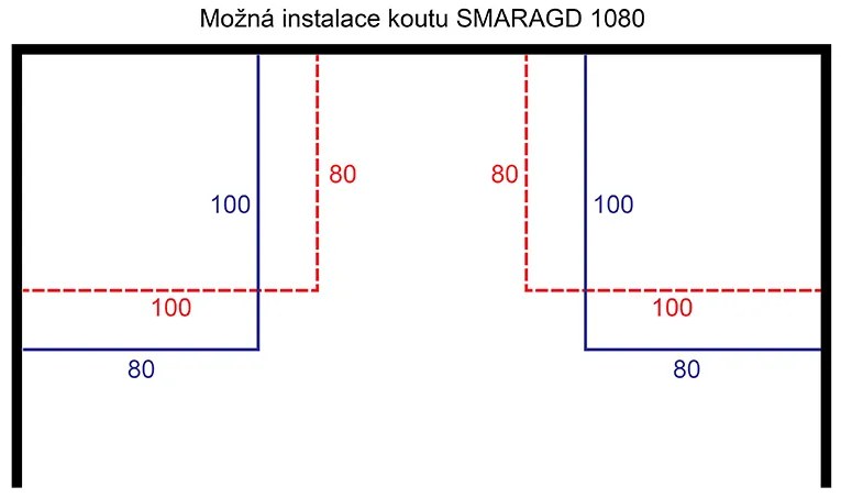 ARTTEC Sprchový kout obdélníkový SMARAGD 100 x 80 x 198 cm čiré sklo s vaničkou z litého mramoru STONE