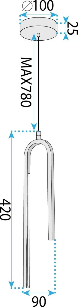 Toolight Závěsné LED osvětlení APP1803-CP zlatá kartáčovaná