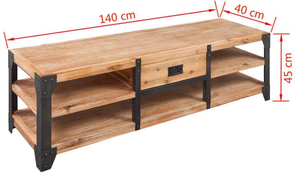 vidaXL 3ks set nábytku do obývacího pokoje, masivní akáciové dřevo