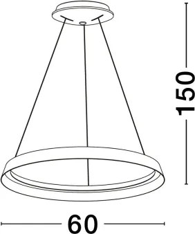 Závěsné LED svítidlo NOVA LUCE ORMI 52W 2700-3000K 9030522 stmívatelné Triac