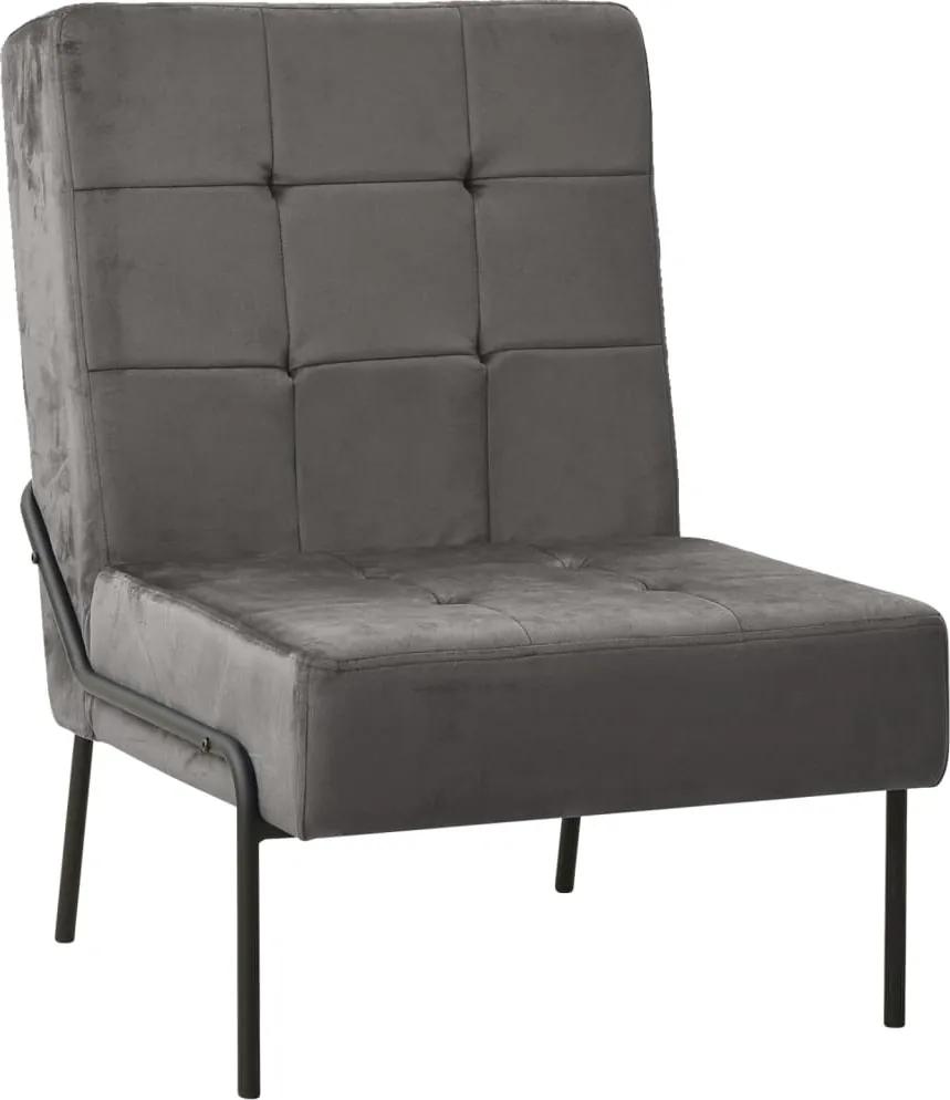 vidaXL Relaxační židle 65 x 79 x 87 cm samet [325775] Barva: Tmavě šedá