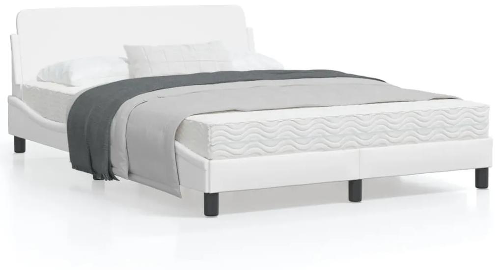 Rám postele s čelem bílý 120x200 cm umělá kůže - Default Title