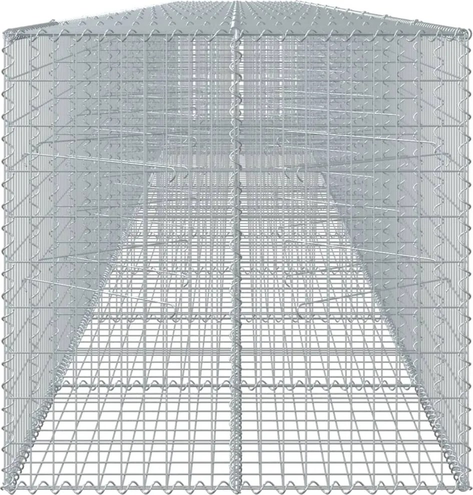 Gabionový koš s víkem 1 100 x 100 x 100 cm pozinkované železo 3295210