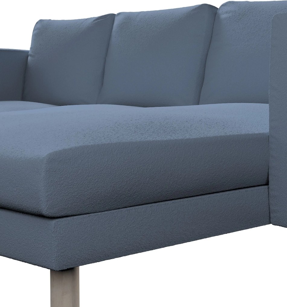 Potah na pohovku IKEA Norsborg 3-místná se šezlongem barva modrá látka pletený vzor