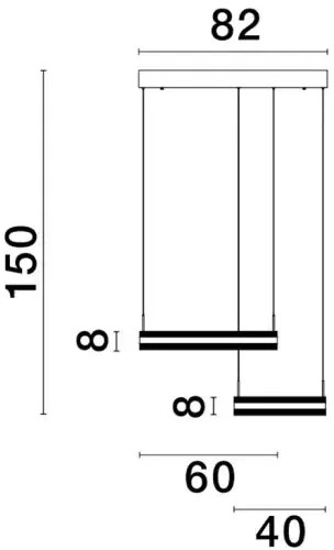 LED lustr Agos 82
