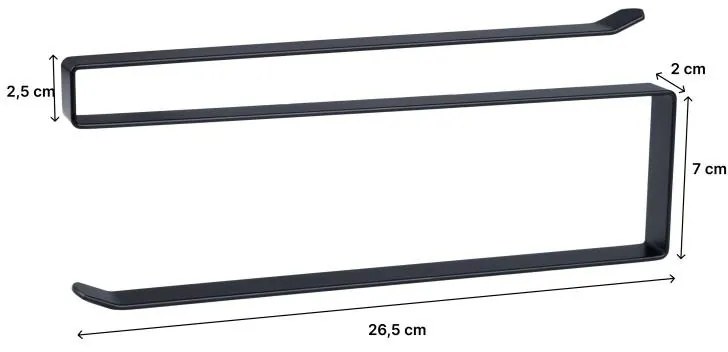 Erga Passo, držák na kuchyňské papírové utěrky 26,5cm, černá matná, ERG-YKA-CH.PASSO