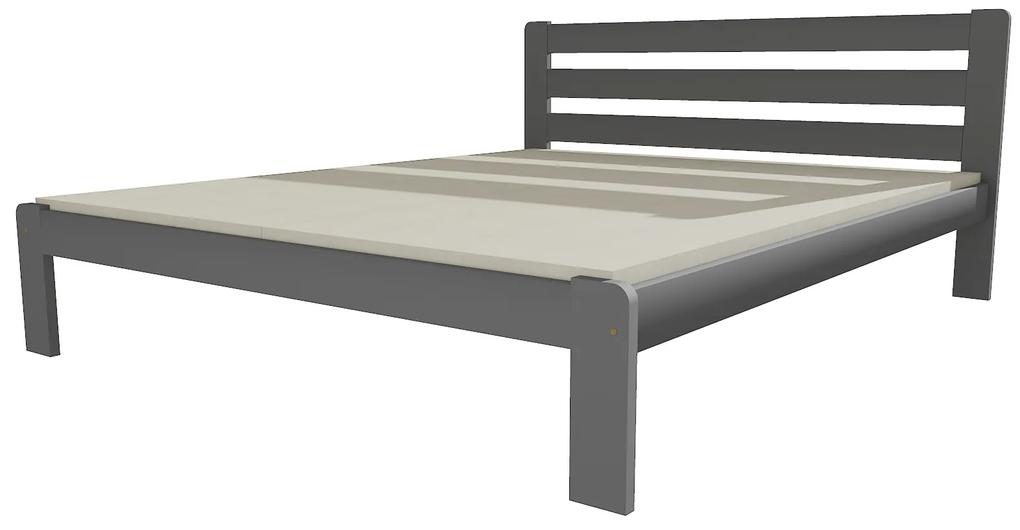 Dřevěná postel VMK 1B 180x200 borovice masiv - šedá