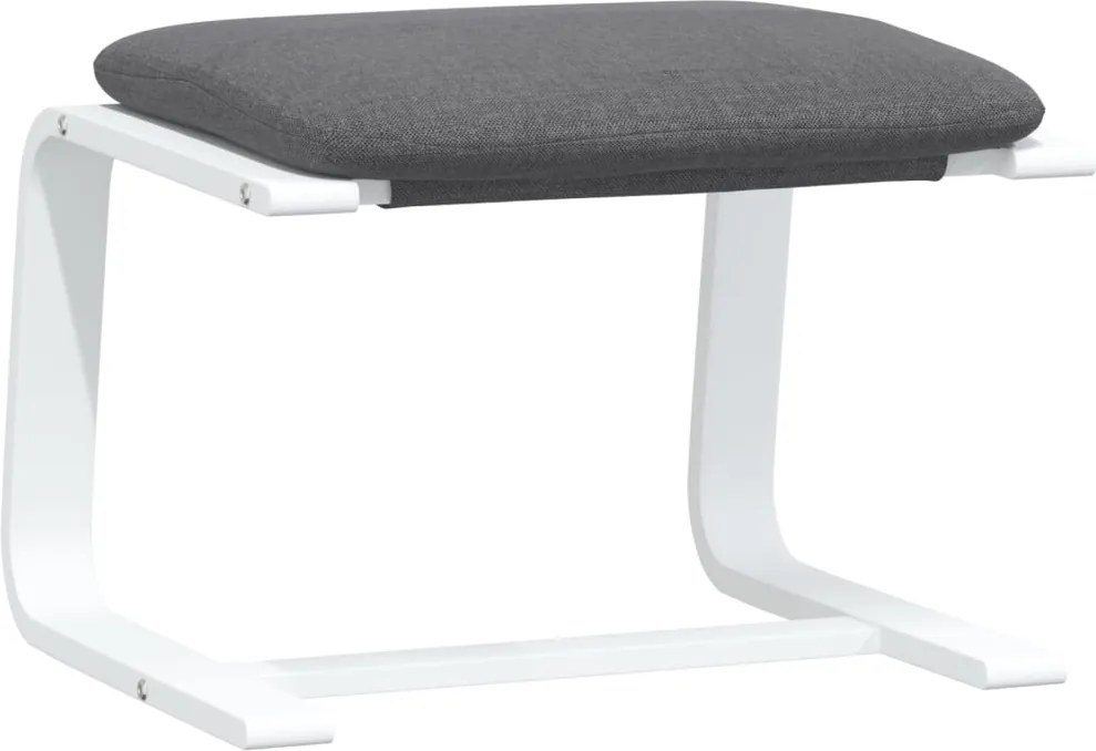 Relaxační křeslo s podnožkou tmavě šedé textil 3154414