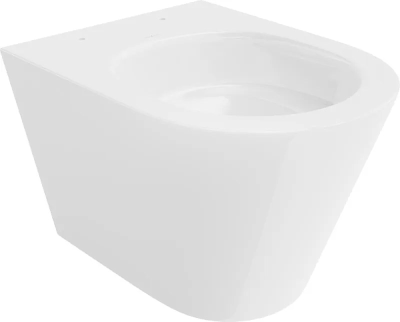 Mexen Rico, závěsná WC mísa 490x360x370 mm, Rimless Tornádo, bílá lesklá, 3372XX00T