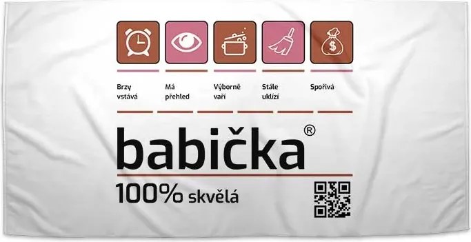 Sablio Ručník Babička - 30x50 cm