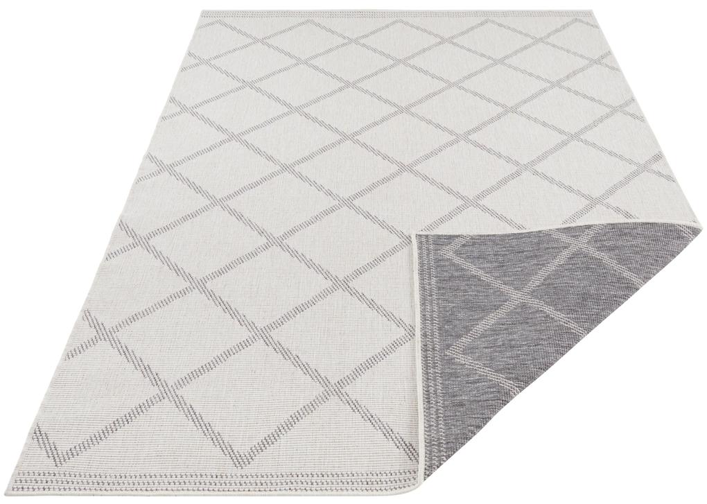 NORTHRUGS - Hanse Home koberce Kusový koberec Twin Supreme 103760 Corsica Grey/Cream – na ven i na doma - 80x150 cm