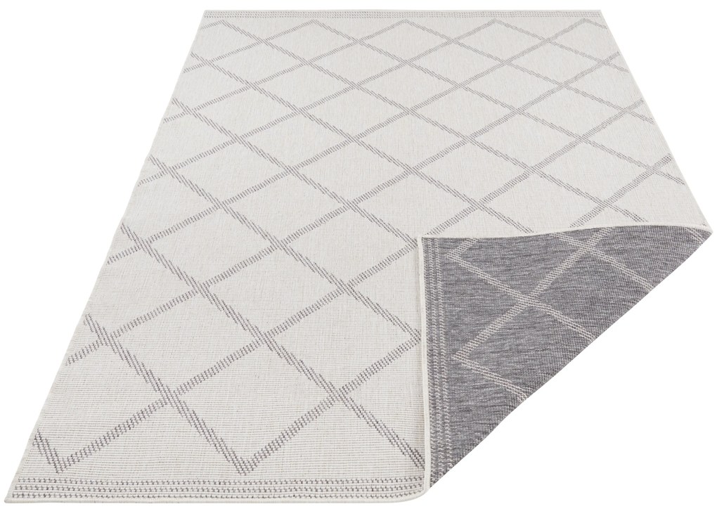 NORTHRUGS - Hanse Home koberce Kusový koberec Twin Supreme 103760 Corsica Grey/Cream – na ven i na doma - 80x250 cm