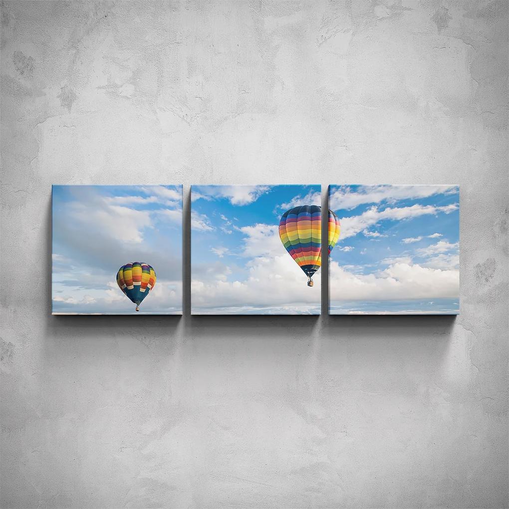 3-dílný obraz - Balóny v dáli - PopyDesign