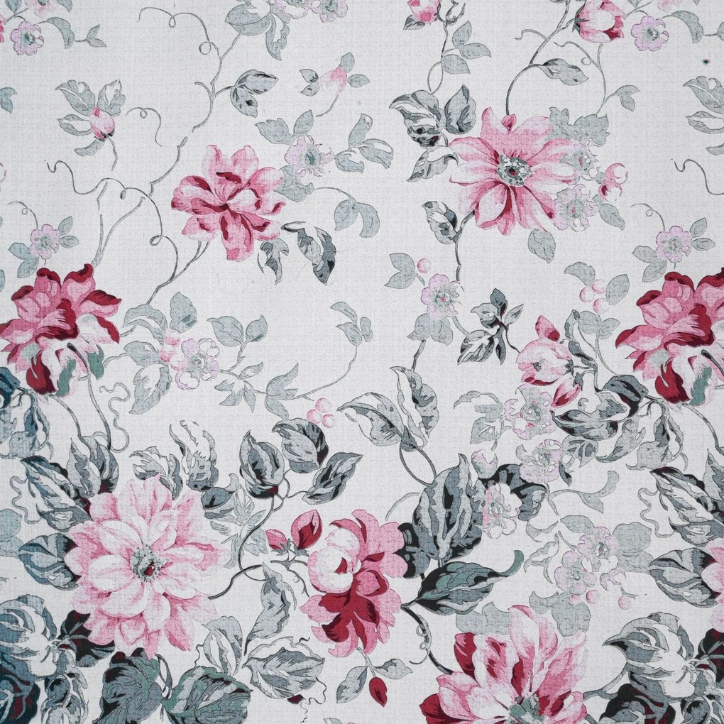 ZÁCLONA NA KROUŽCÍCH LEA05 140X250 CM KVĚTY