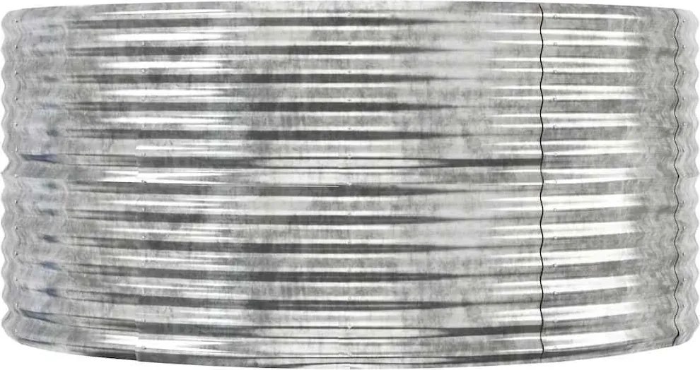 Vyvýšený záhon stříbrný 447x140x68 cm pozinkovaná ocel 319112