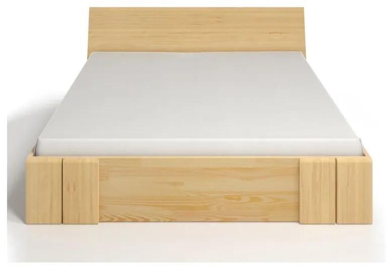 Dvoulůžková postel z borovicového dřeva se zásuvkou SKANDICA Vestre Maxi, 160 x 200 cm
