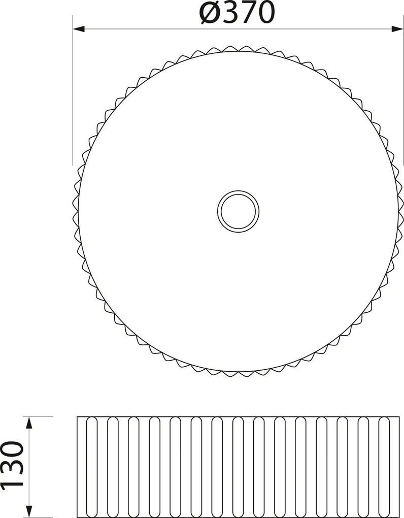 Sapho Picobello umyvadlo na desku 37 cm bez otvoru pro baterii bez přepadu keramické bílá AR484