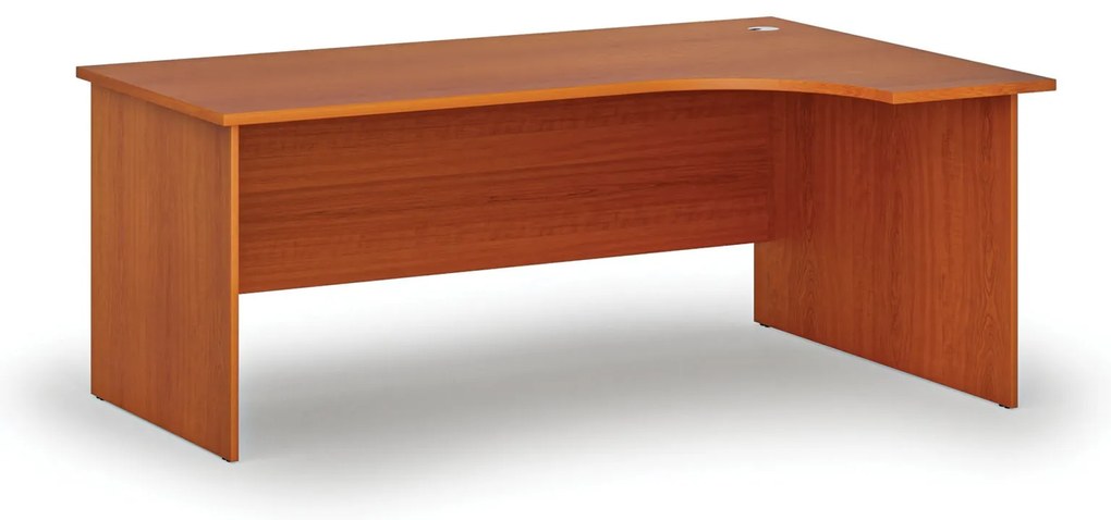 Rohový kancelářský psací stůl PRIMO WOOD, 180x120 cm, pravý, třešeň