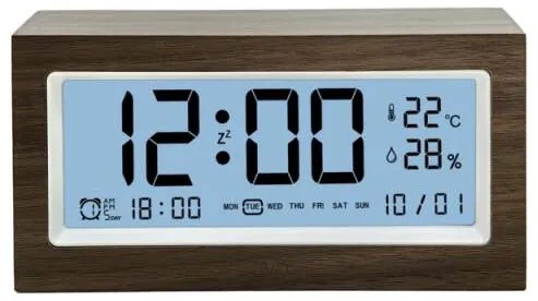 JVD Svítící digitální budík JVD SB2896 v imitaci dřeva
