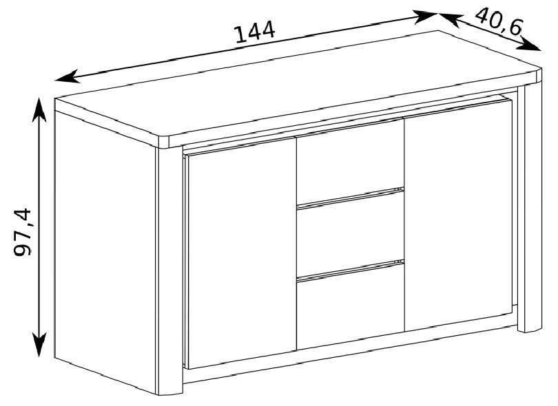 Obývací stěna LIVINIO | 5 dílů | 232,5 cm + 144 cm + 110x63 cm | sestava B | V CENĚ LED LIŠTY | ribbeck/bílá lesk